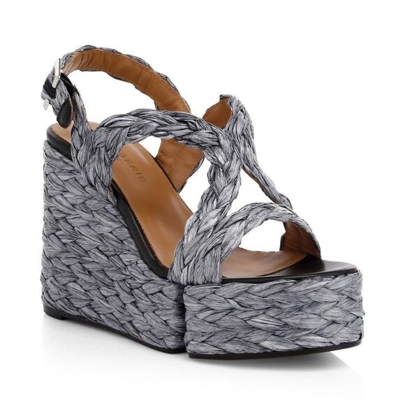 Robert Clergerie | Shoes | Newclergerie Ally Raffia Platform Wedge ...